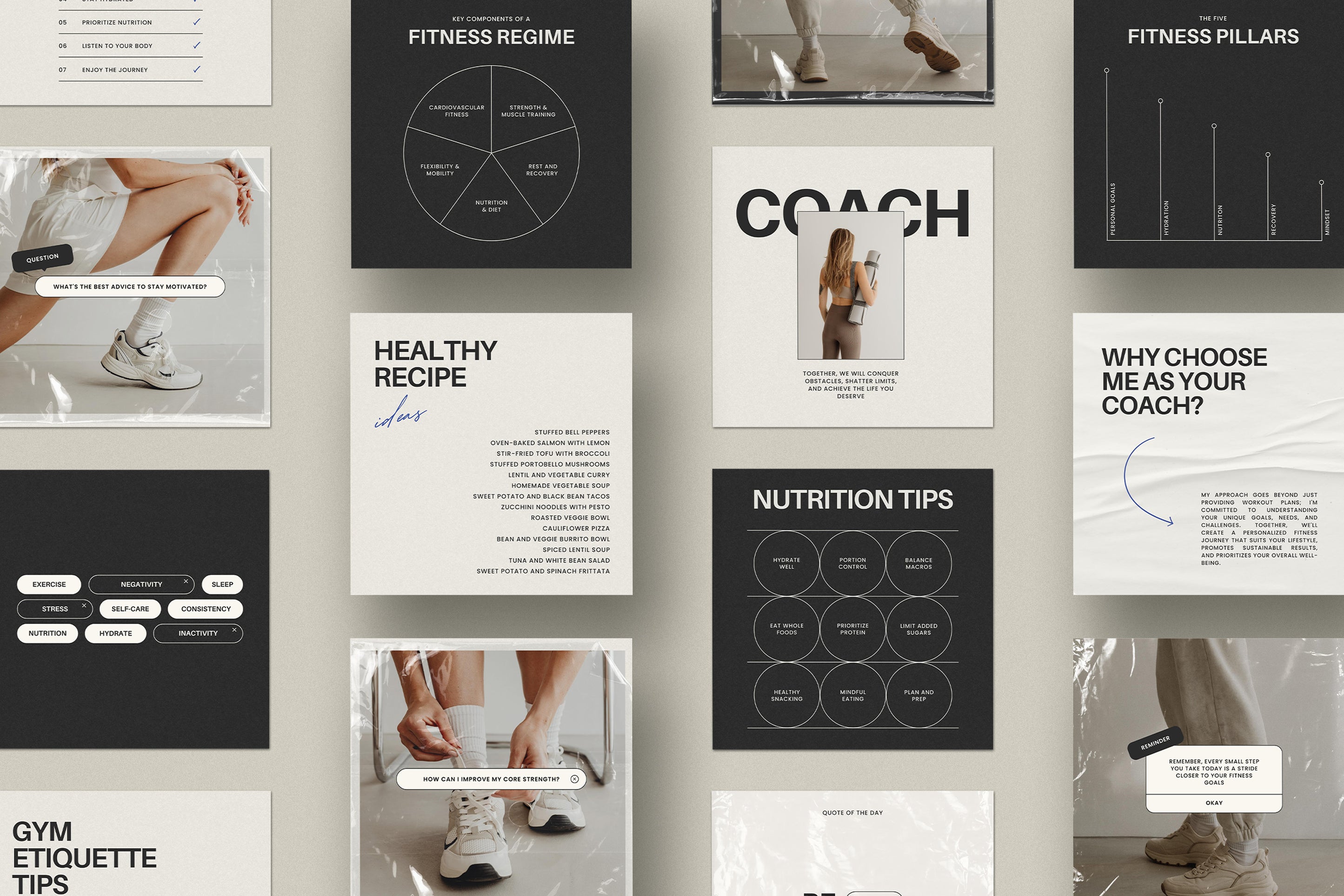 Fitness Coach Social Media Templates – Willoe Studio