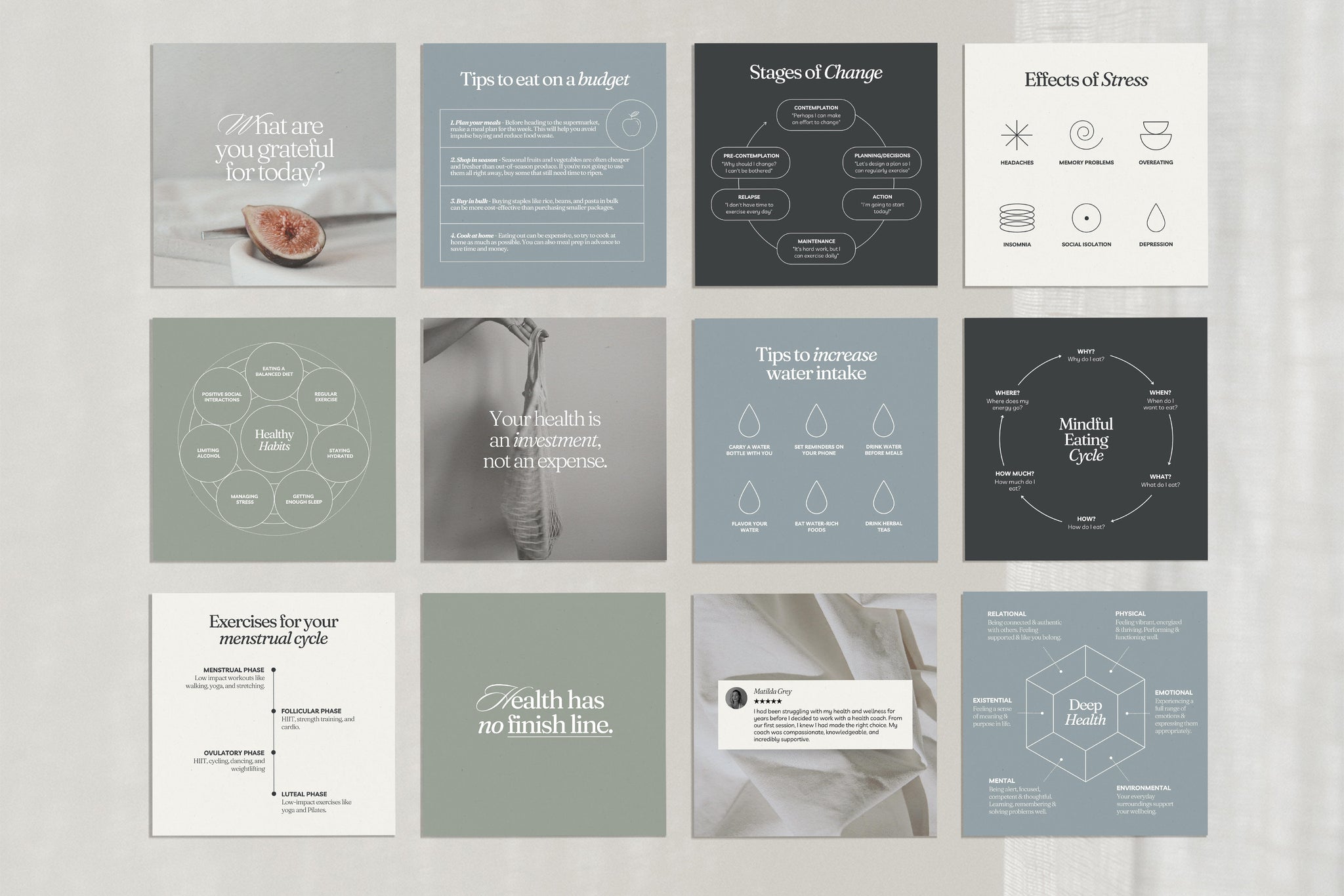 Health Coach | Holistic Coach | Wellness Coach | Social Media Templates ...