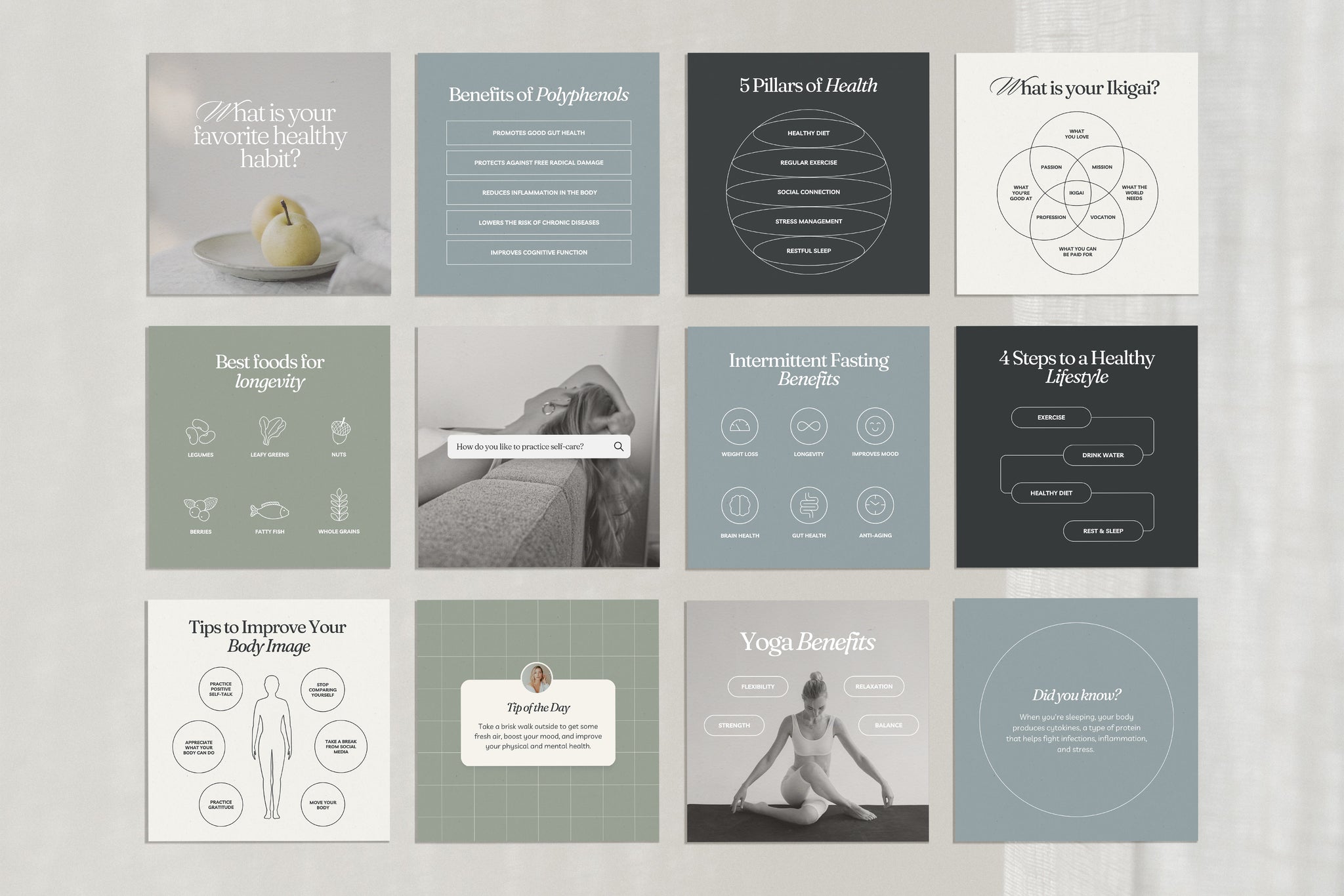 Health Coach | Holistic Coach | Wellness Coach | Social Media Templates ...