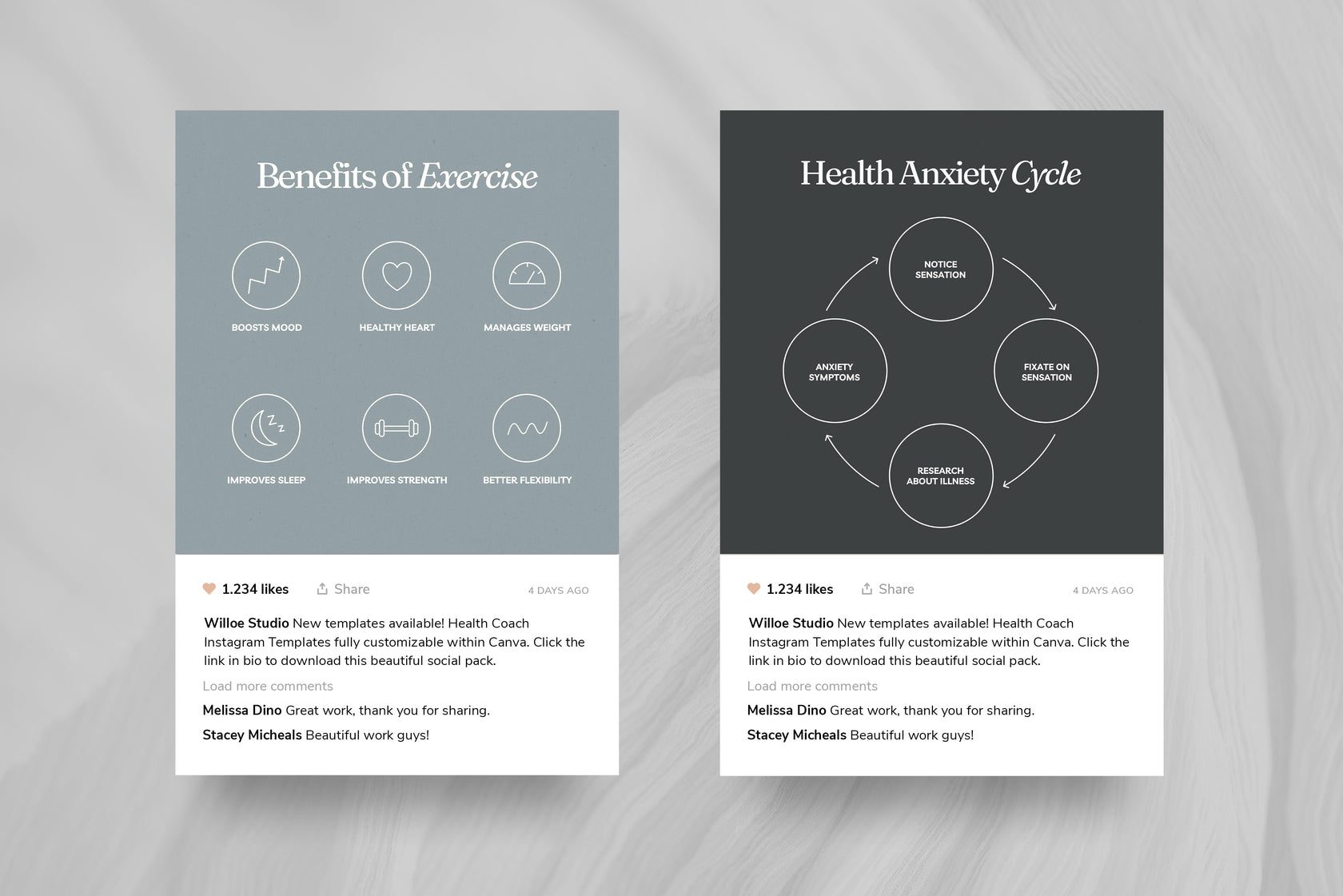 Health Coach | Holistic Coach | Wellness Coach | Social Media Templates ...