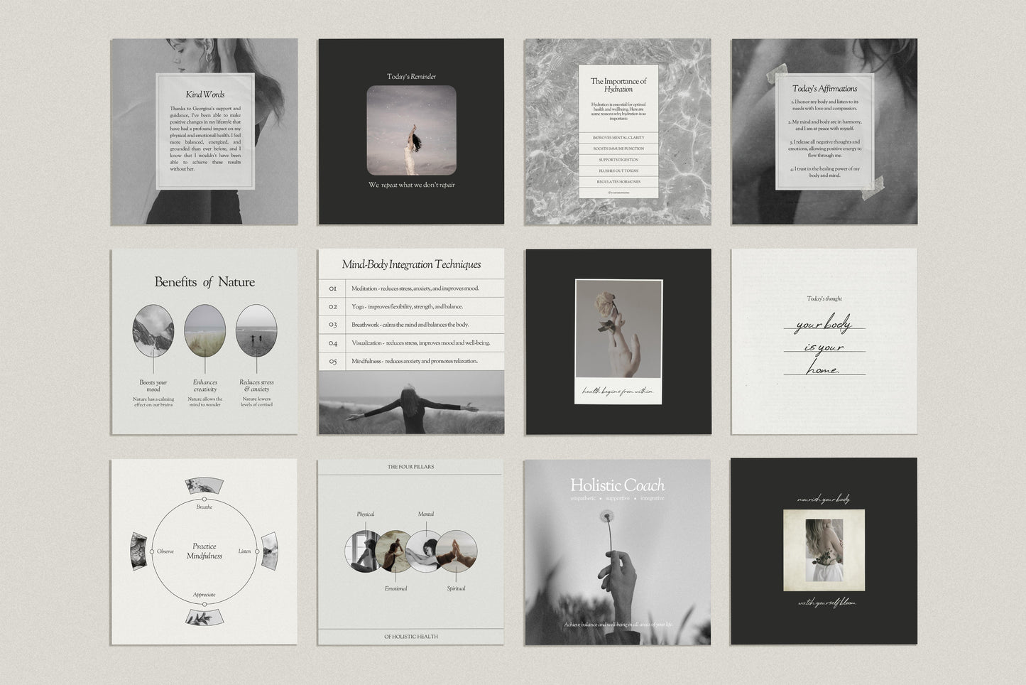 Holistic Coach Social Media Templates | Willoe Studio