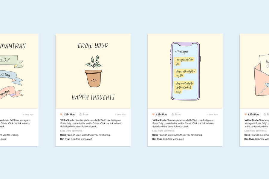 Self Love Social Pack – Willoe Studio